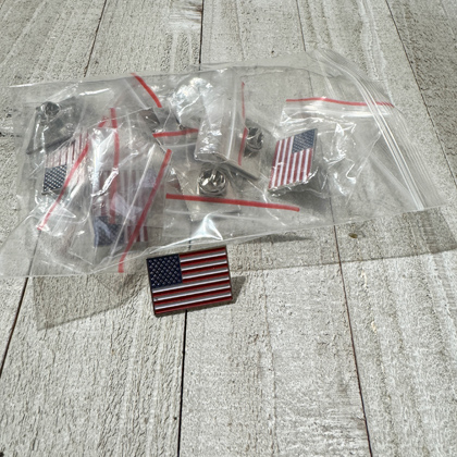 12 Silver US Flag Pins - Agent Gear USA