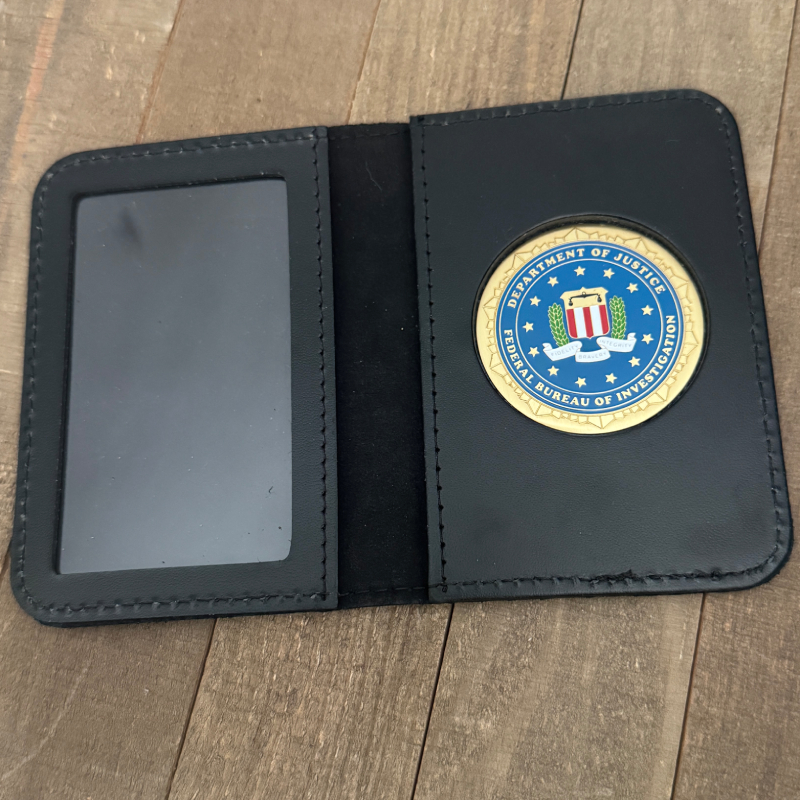 FBI - Federal Bureau Of Investigation Emblem With Leather Credential ...