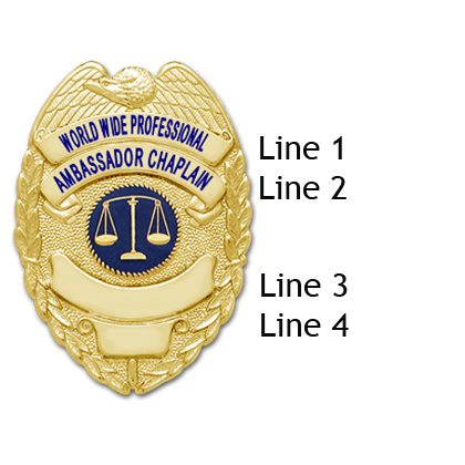 Gold World Wide Chaplain Badge - Agent Gear USA